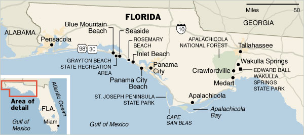 Map of Florida Panhandle: Exploring the Emerald Coast